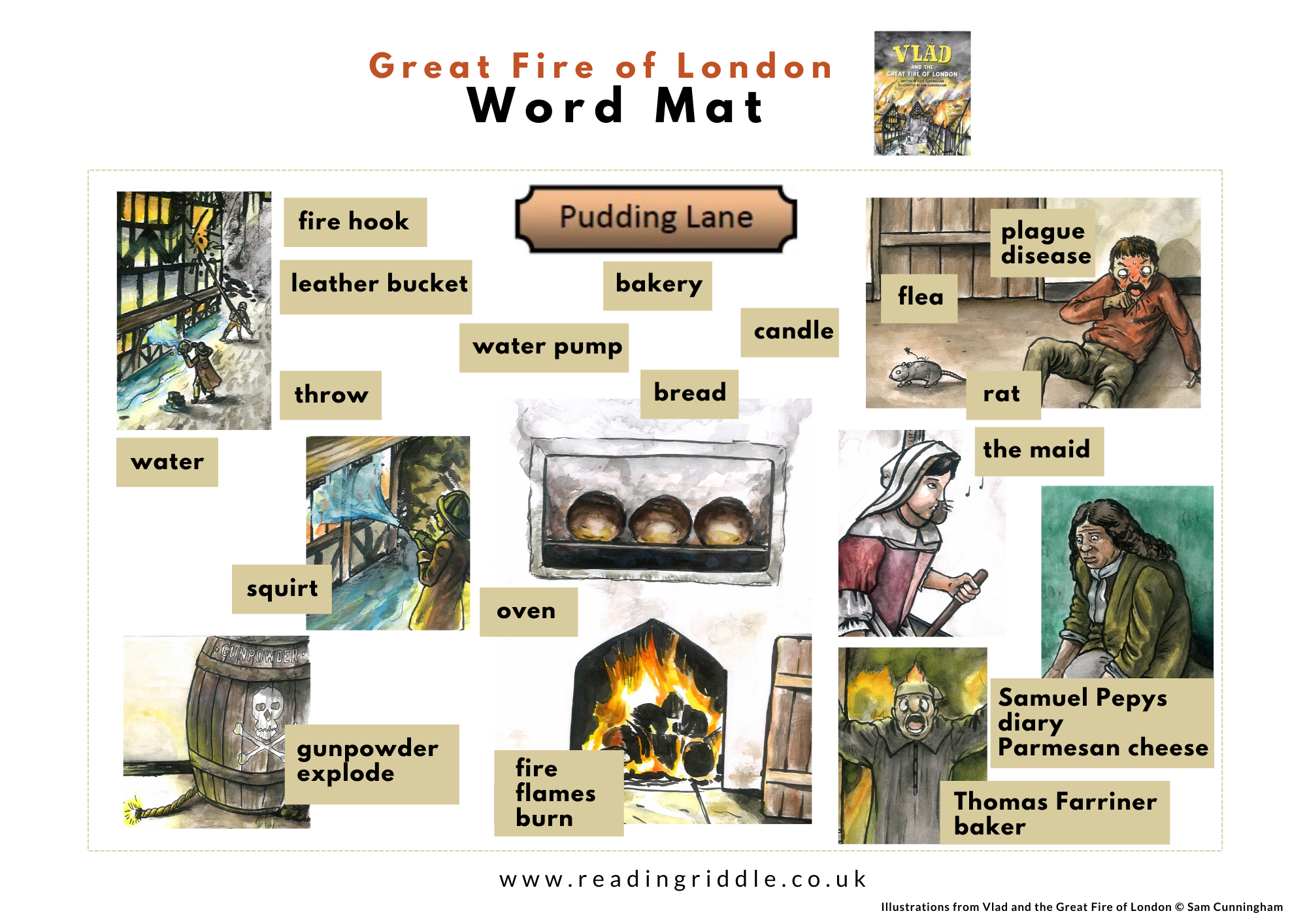 Vlad and the Great Fire of London Activity Book | Reading Riddle
