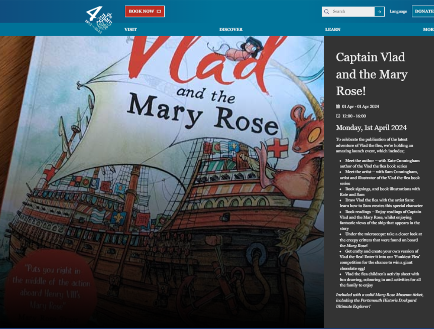 The launch of Captain Vlad and the Mary Rose | Reading Riddle